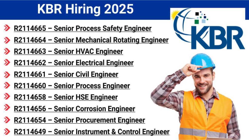 KBR Hiring 2025 | Senior Engineers Required for Refinery ...